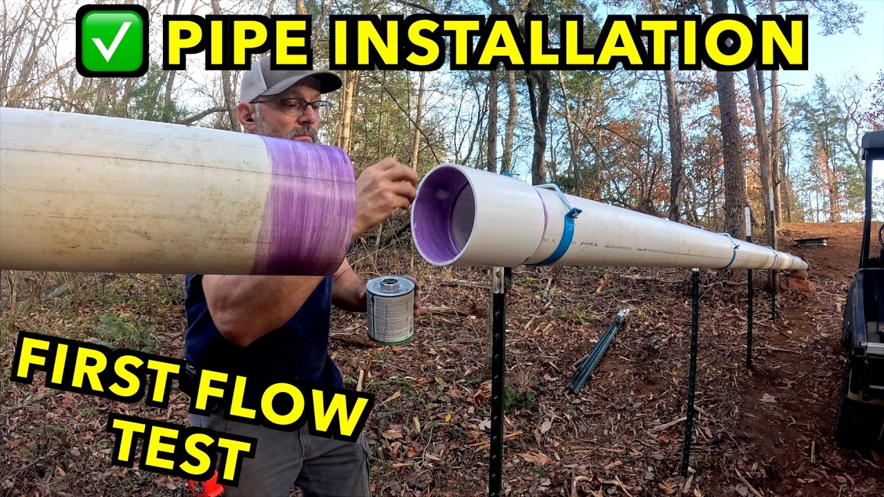 DIY Hydroelectric: Pipe & Valve Pit Complete, Flow Testing. Part 6 ...