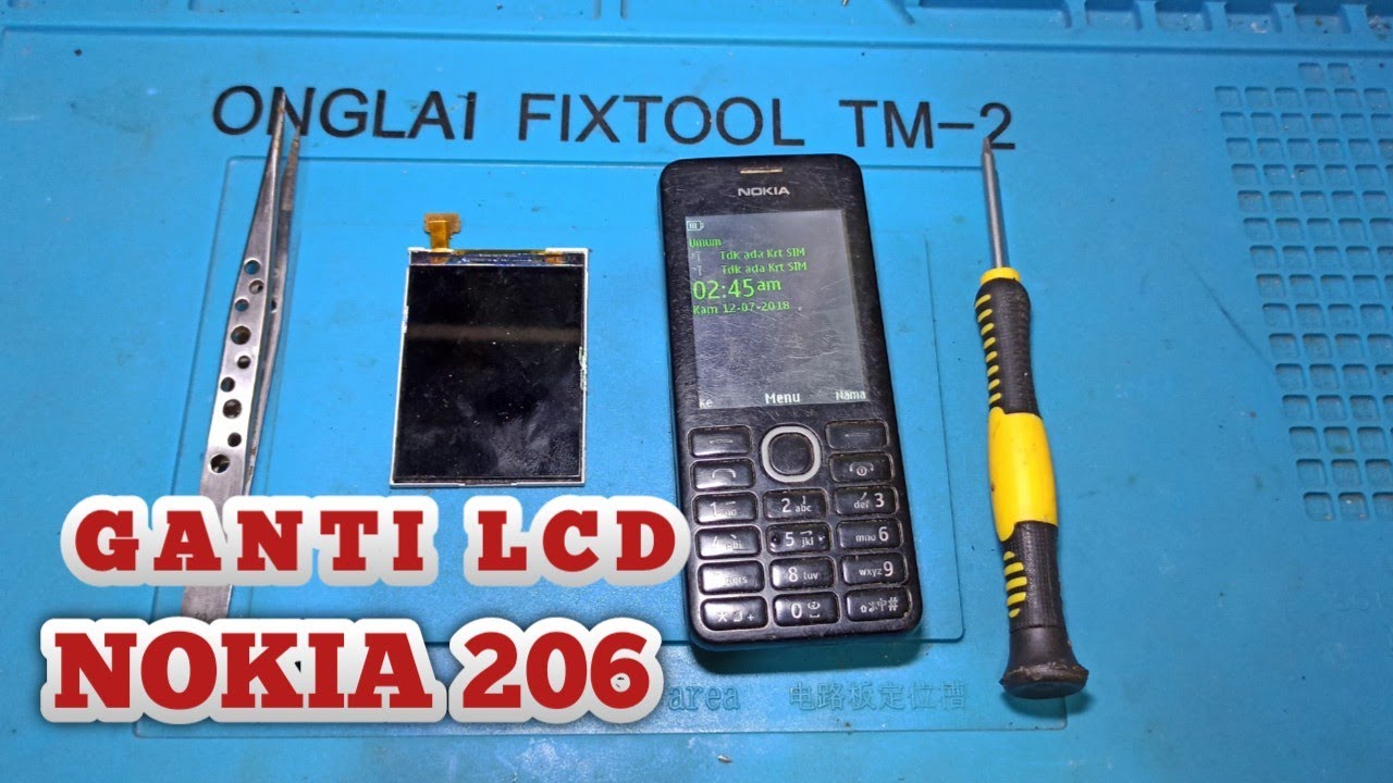 Cara Mengganti LCD Nokia 206 RM-872 - YouTube
