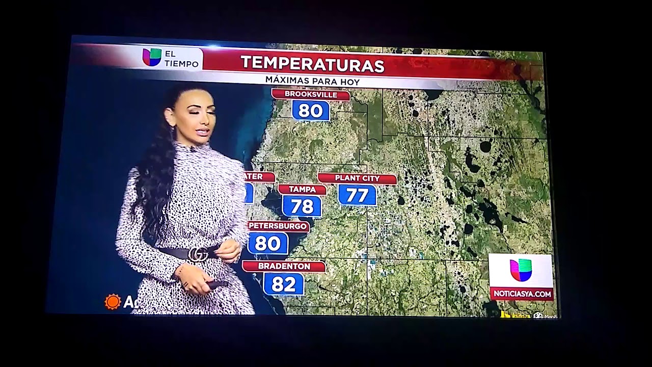 Perla Mont Sexy Legs White & Black Dot OutFit El Tiempo - YouTube