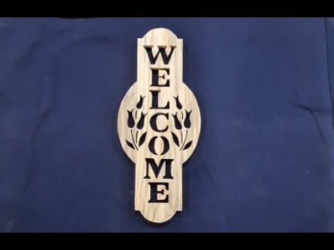 Pallet Wood Welcome Sign, Scroll Saw - YouTube