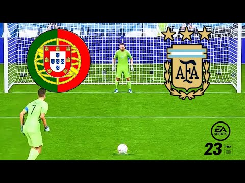 Argentina vs Portugal penalty shootout | Ronaldo vs Messi | FIFA 23 Gameplay