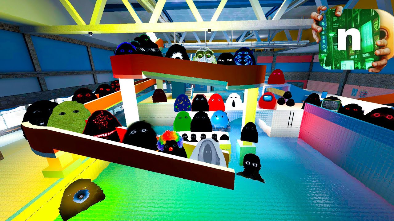 Angry MUNCI Family had a POOL PARTY in AQUAPARK! Nico's Nextbots Garry ...