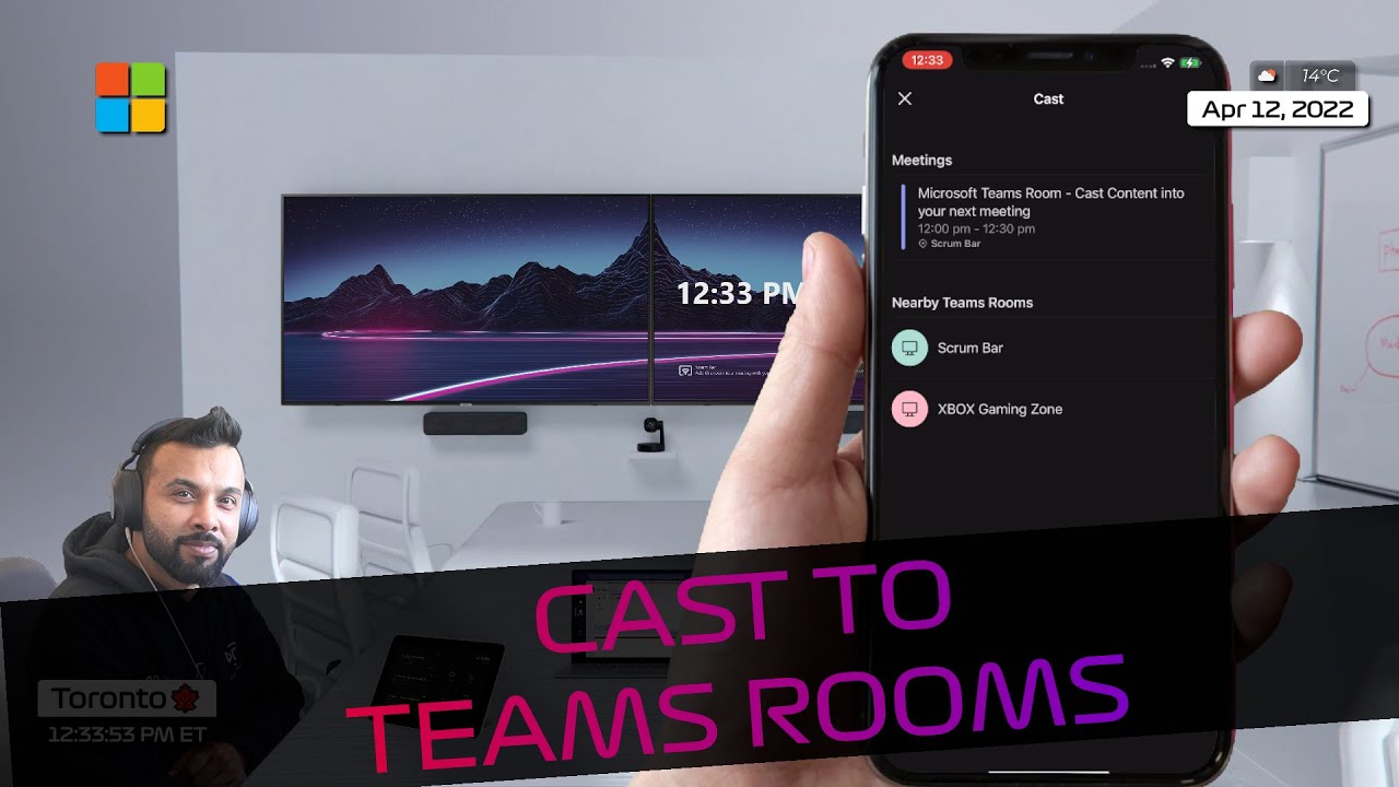 Microsoft Teams Rooms - Mobile Cast into Teams Meeting - YouTube