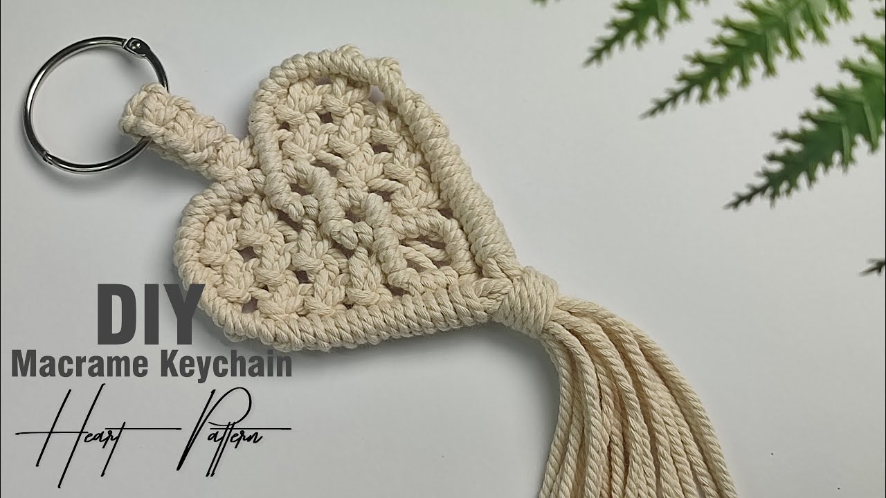 Macrame Heart Keychain | Macrame Love | Valentine Gifts - YouTube