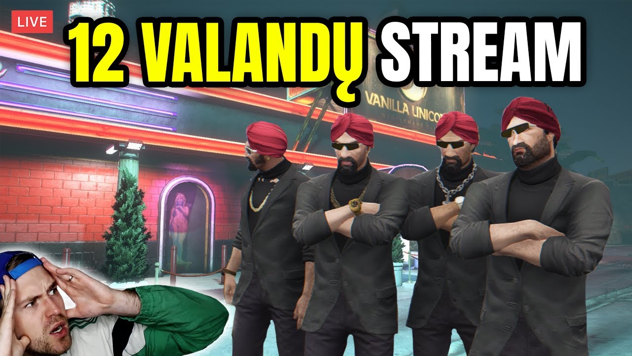 12 VALANDŲ STREAM | OneX.LT GTA RP - YouTube