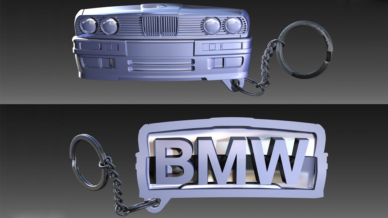 BMW E30 MASCOT, KEYCHAIN, KEYRING (STL File for 3D Printing) - YouTube