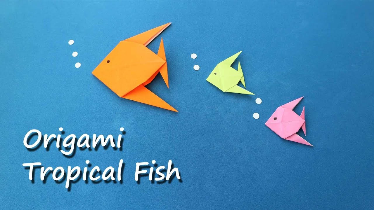 Origami Tropical Fish - How to make a paper Fish - YouTube