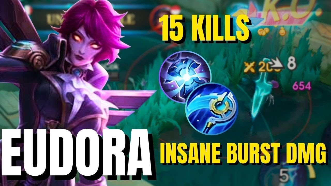 15 Kills! Eudora Insane Burst Damage (One Hit Delete) - Build Top 1 ...