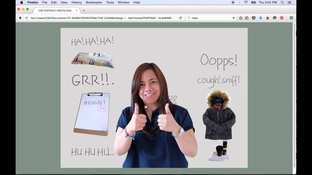 Self-portrait Interactive Project - YouTube