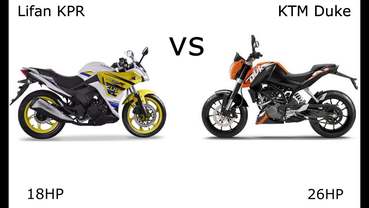 Lifan KPR 200 vs KTM Duke 200 drag racing battle - YouTube