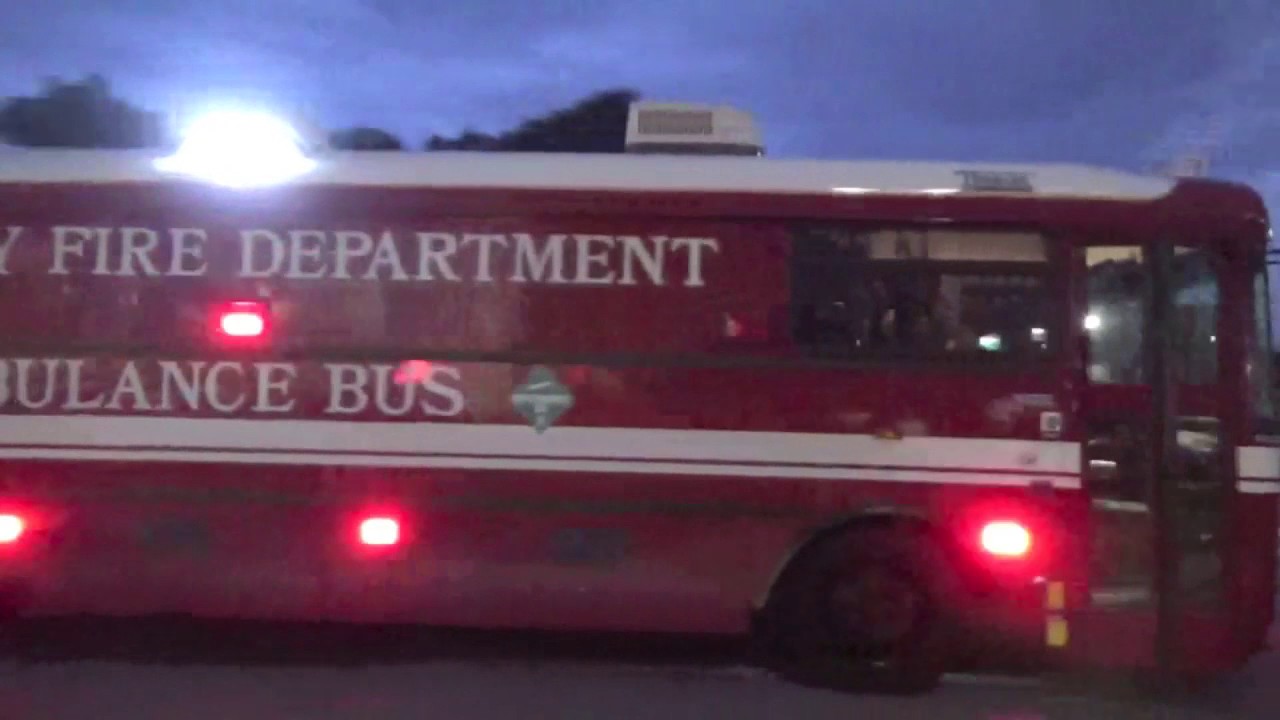 Medical Ambulance Bus 100, and Engine 109B Responding - YouTube