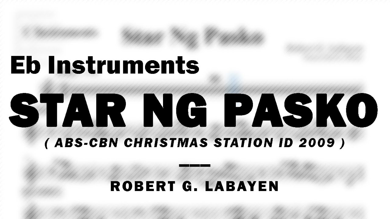 Star Ng Pasko ( ABS-CBN Christmas Station ID 2009 ) | Music Sheet for ...