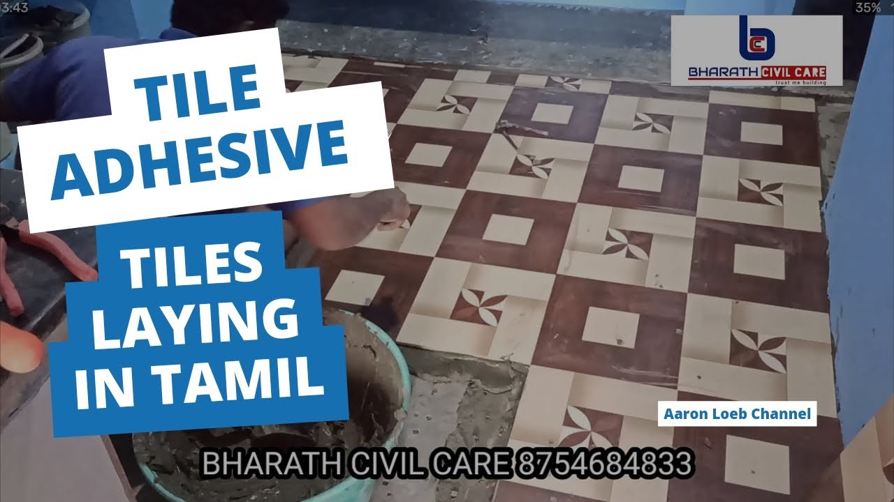 tile adhesive tiles laying in tamil - YouTube