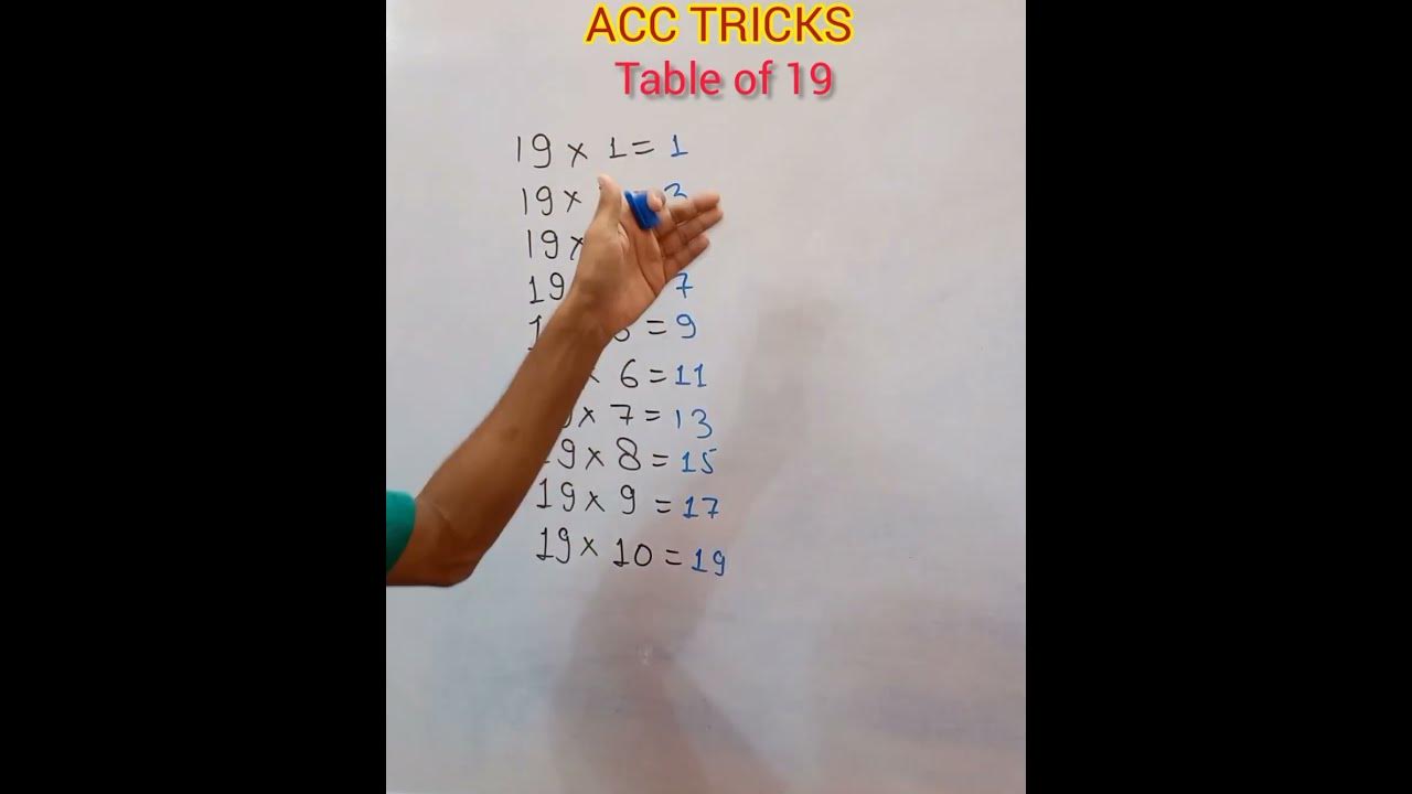 How To Write Table Of 19 Table Trick study maths YouTube how-to-write-table-of-19-table-trick-study-maths-youtube