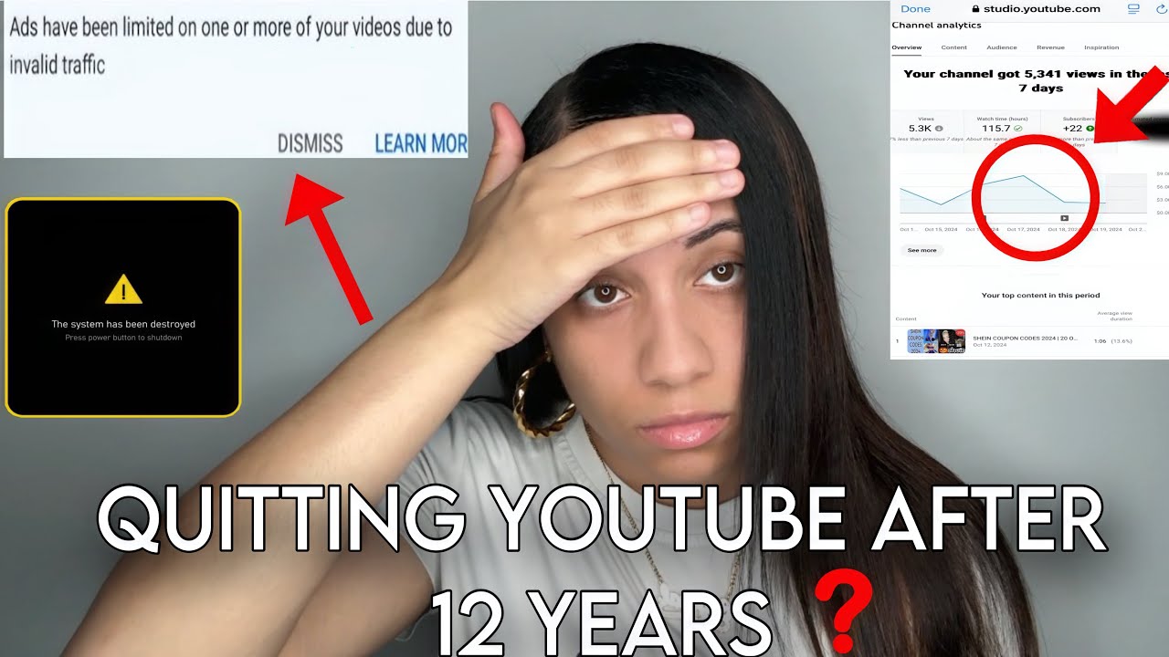 INVALID TRAFFIC GLITCH IS DESTROYING MY YOUTUBE CHANNEL | WILL I QUIT ...