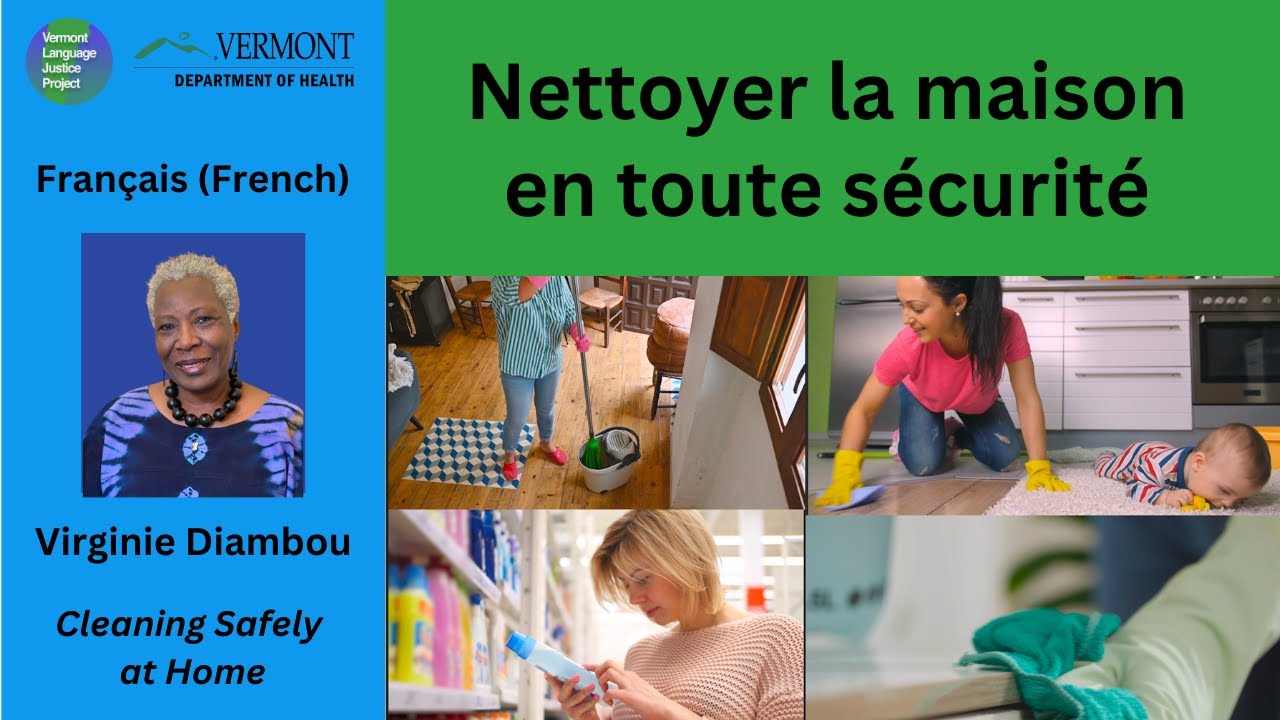 French: Nettoyer la maison en toute sécurité | Cleaning Safely at Home ...