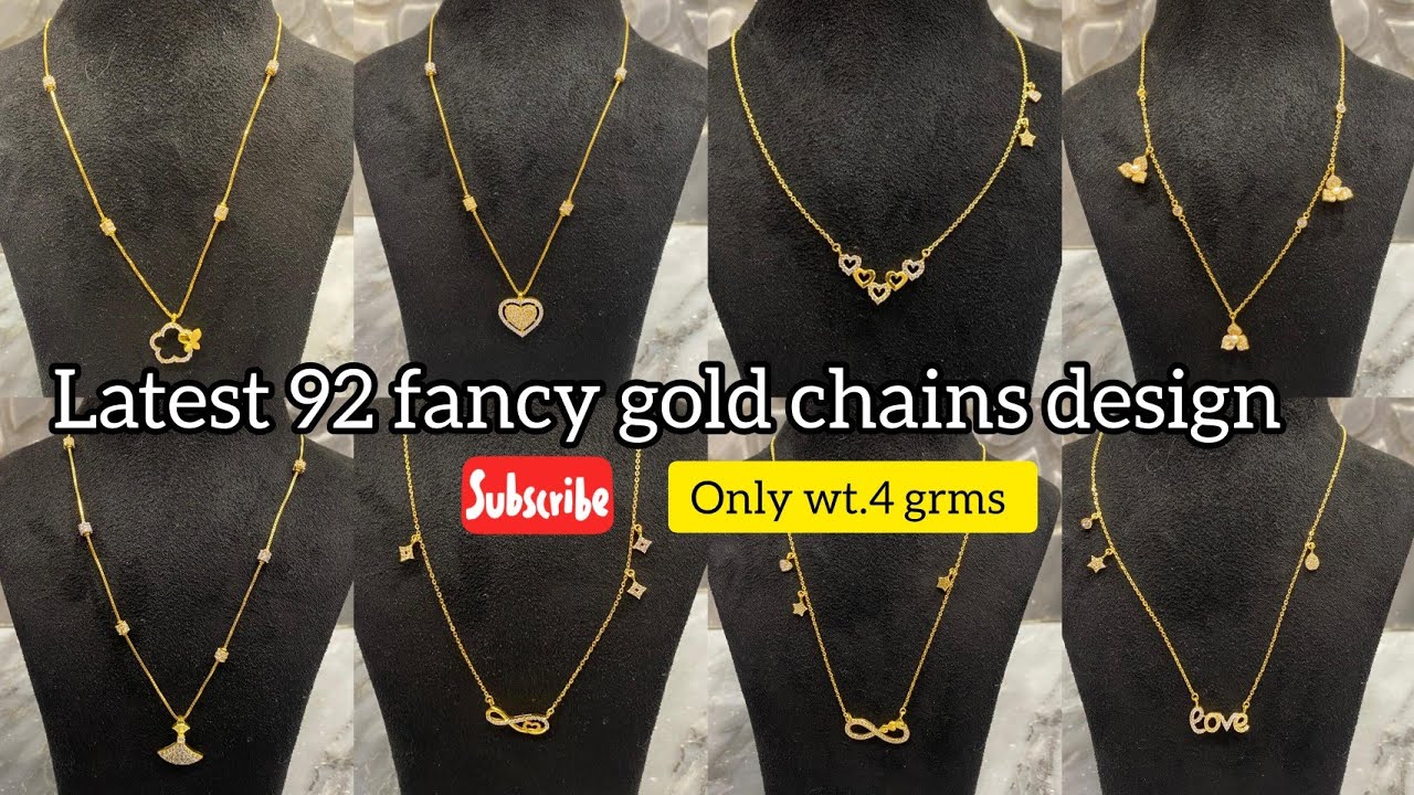 latest 92 fancy gold chains design with weight ll fancy chains ...