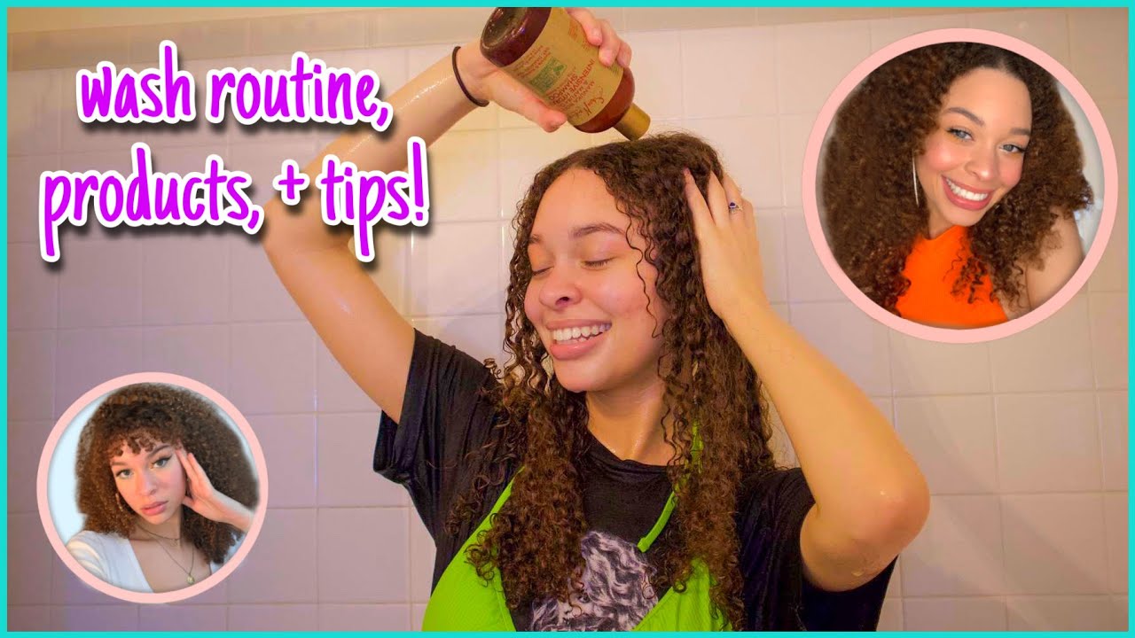 CURLY HAIR ROUTINE! - YouTube