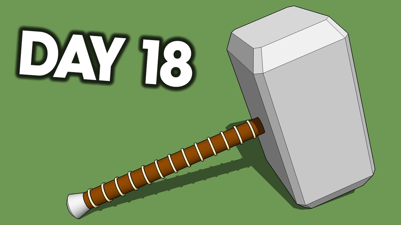 Learn SketchUp in 30 Days DAY 18 - THOR'S HAMMER! - YouTube