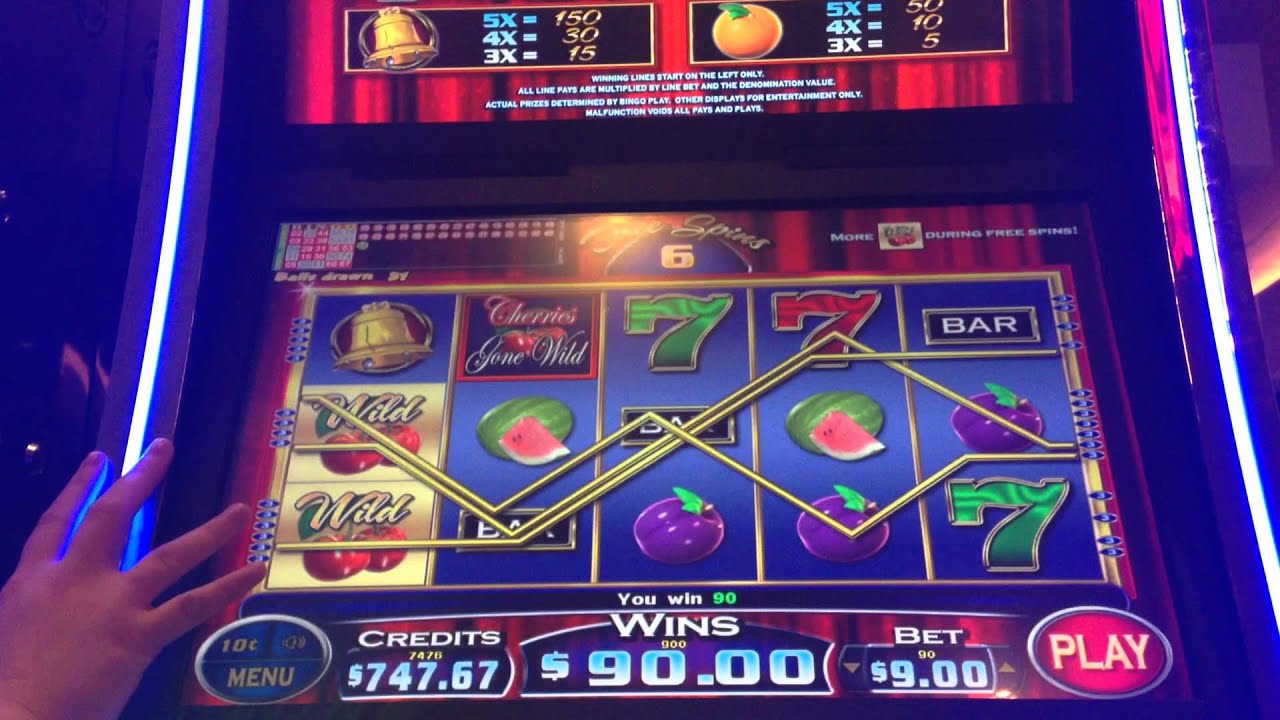 $9 Cherries Gone Wild Slot Machine Bonus Big Win High Limit - YouTube