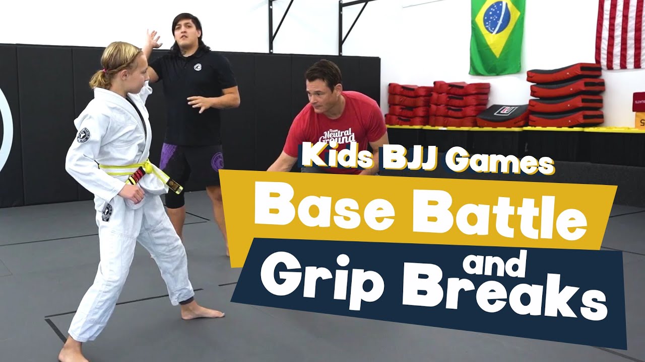 Kids BJJ Games: Base Battle and Grip Breaks - YouTube