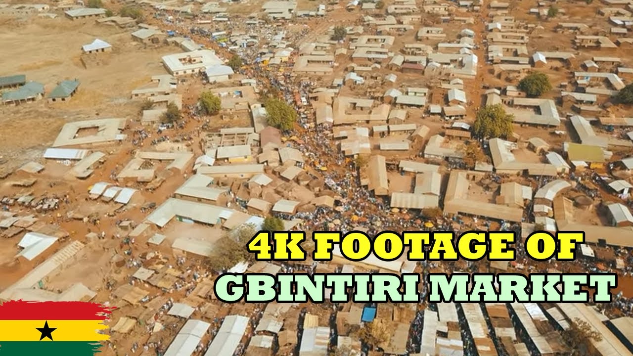 4K Drone Footage of Gbintiri Market, North East Region - YouTube