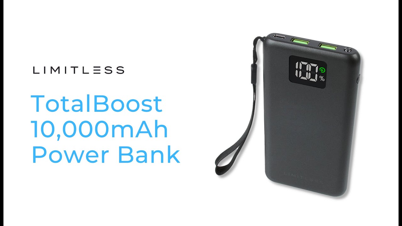 TotalBoost 10,000mAh Power Bank with USB and Type-C Charging Ports ...