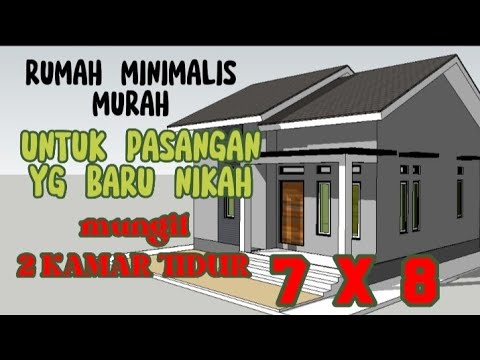 Denah rumah minimalis ukuran 7x8, cocok untuk pasangan yang baru nikah ...