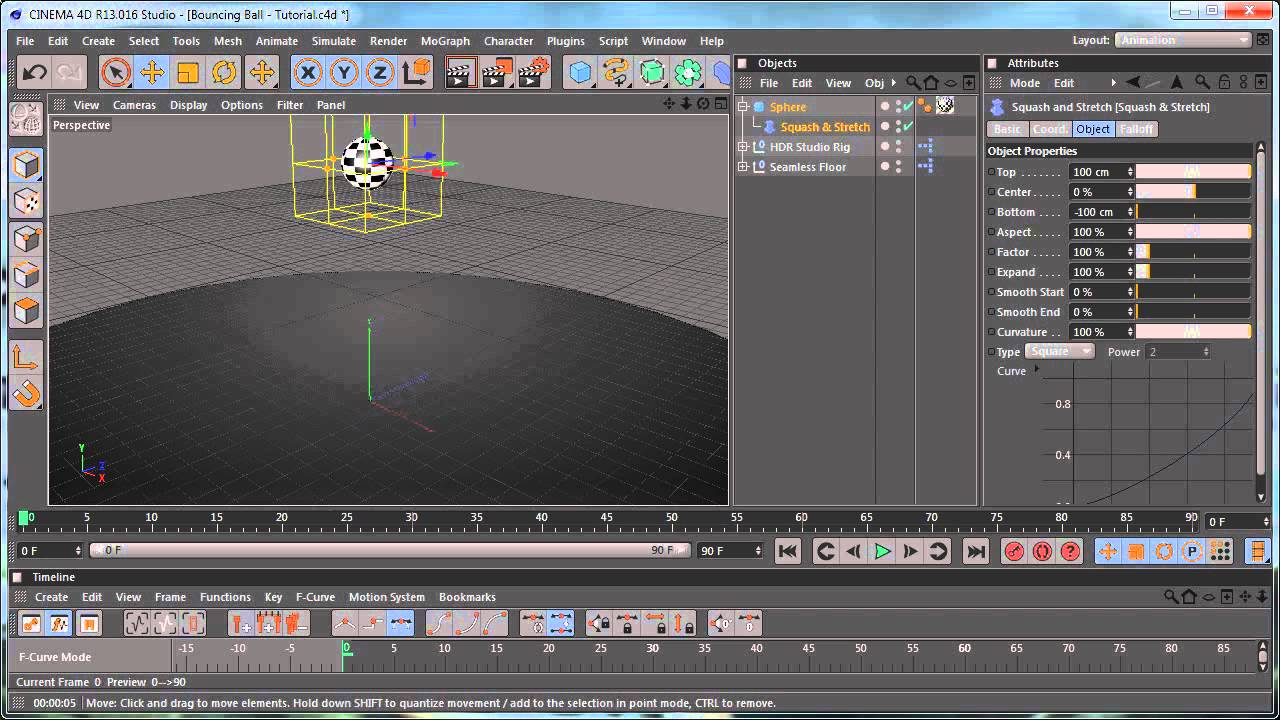 Quick Tip The Basics Of Animating A Bouncing Ball In Cinema 4d