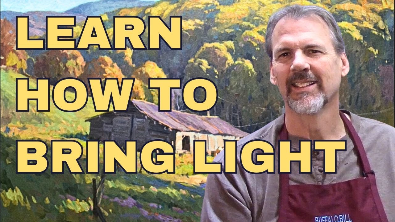 How To Create Sunlight In Your Landscape Painting - YouTube