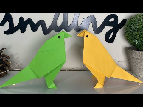 Origami Kuş Yapımı/ How To Make a Paper Bird/ Origami