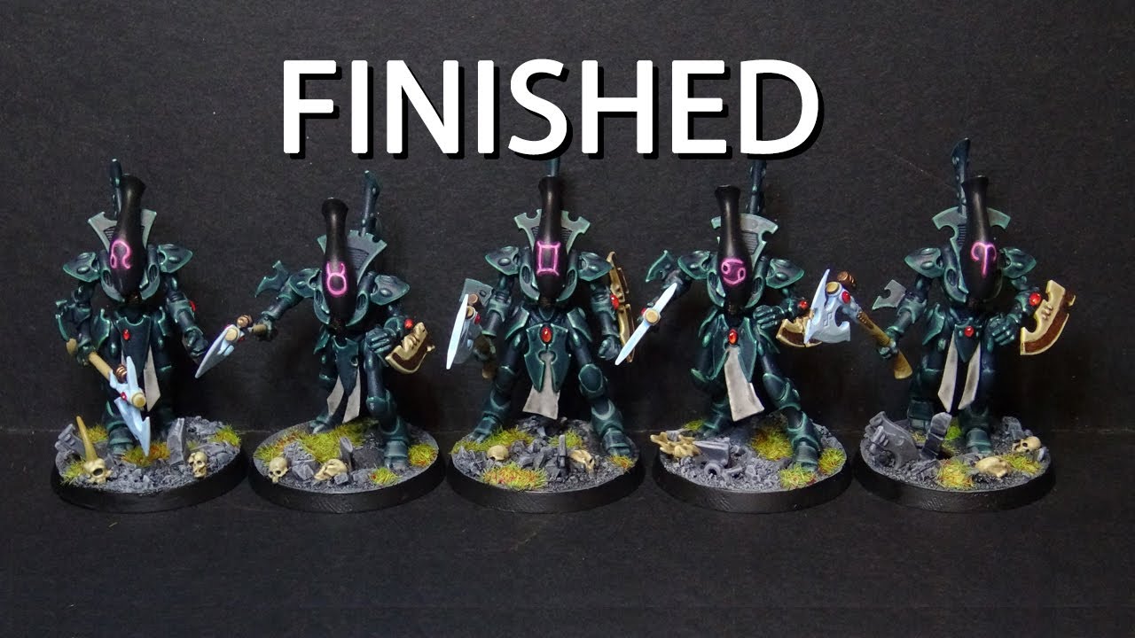 Unintentional ASMR hobby work: Finished Painting - Eldar Wraithblades ...