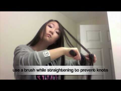 How to get PIN STRAIGHT hair =) - YouTube
