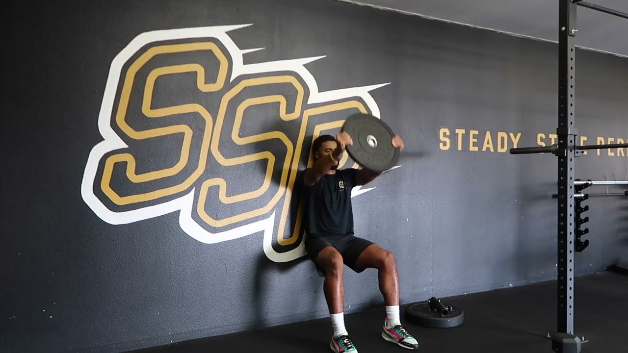 Wall Sit - Plate Raise - YouTube