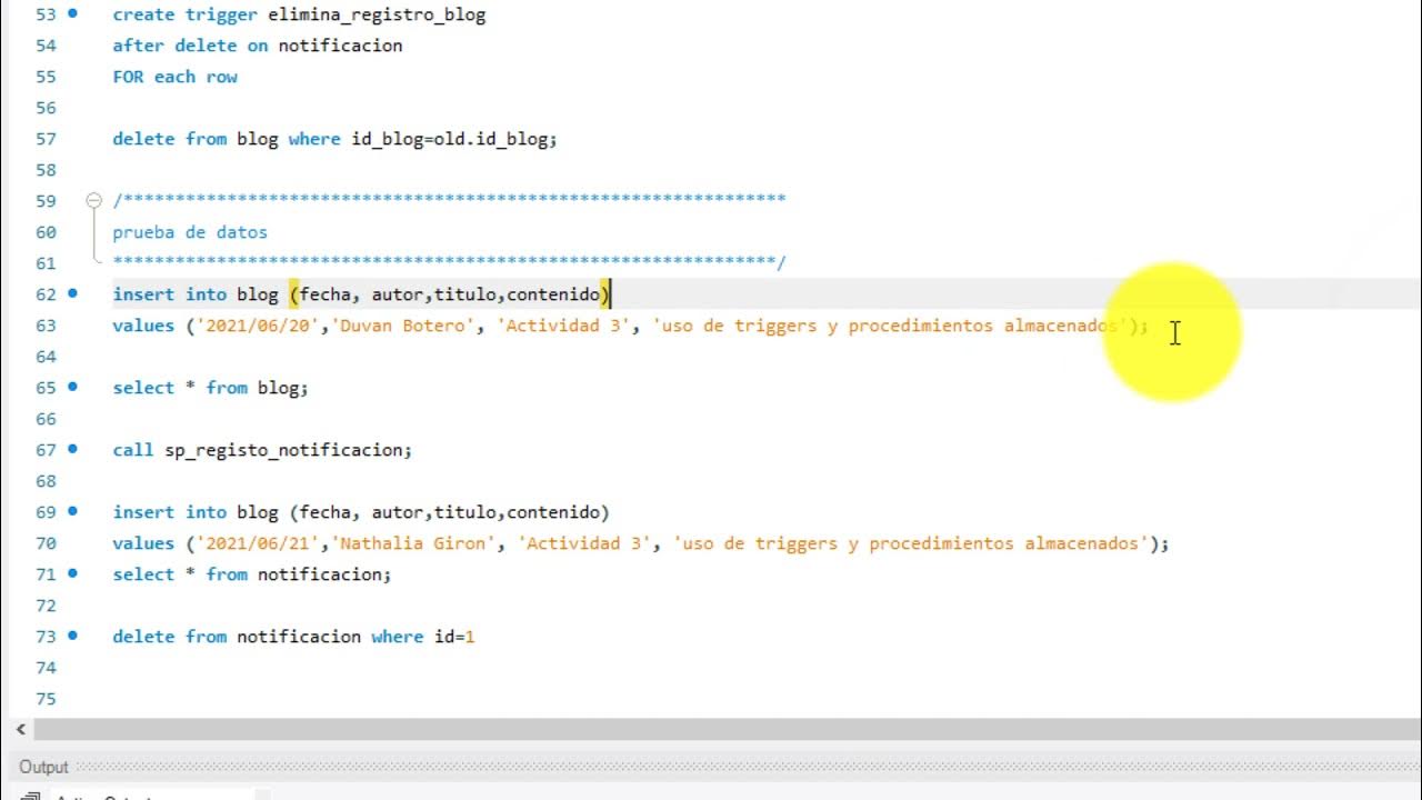 Procedimientos almacenados y triggers en Mysql - YouTube
