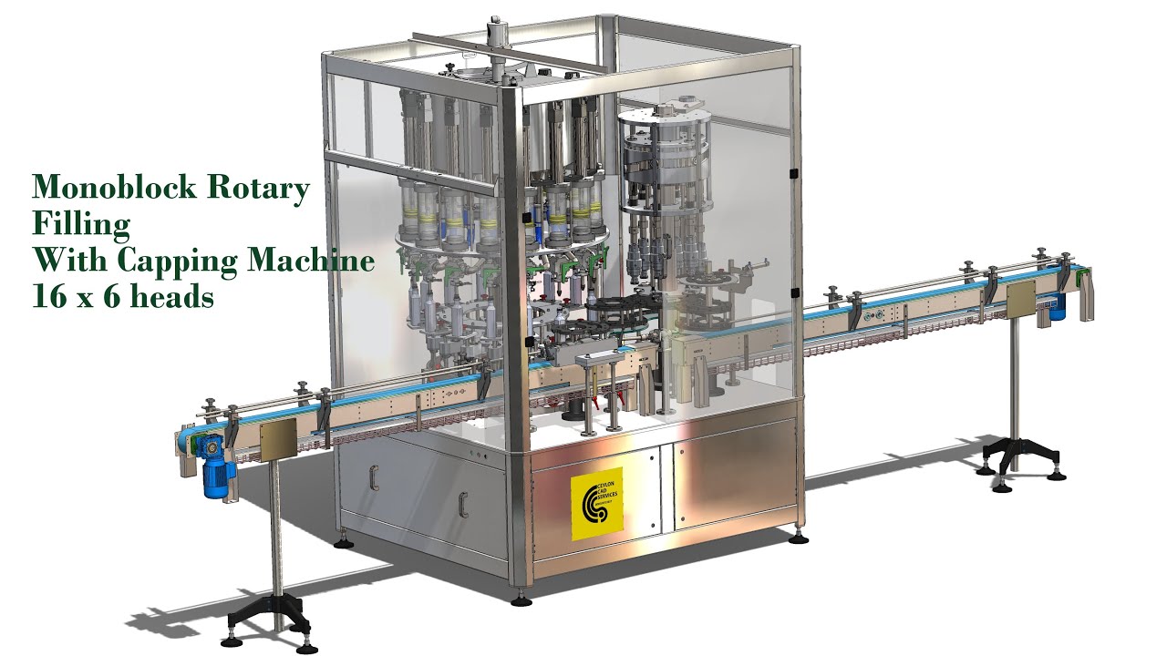 Monoblock Rotary Filling and Capping Machine 16 x 6 heads ,# ...