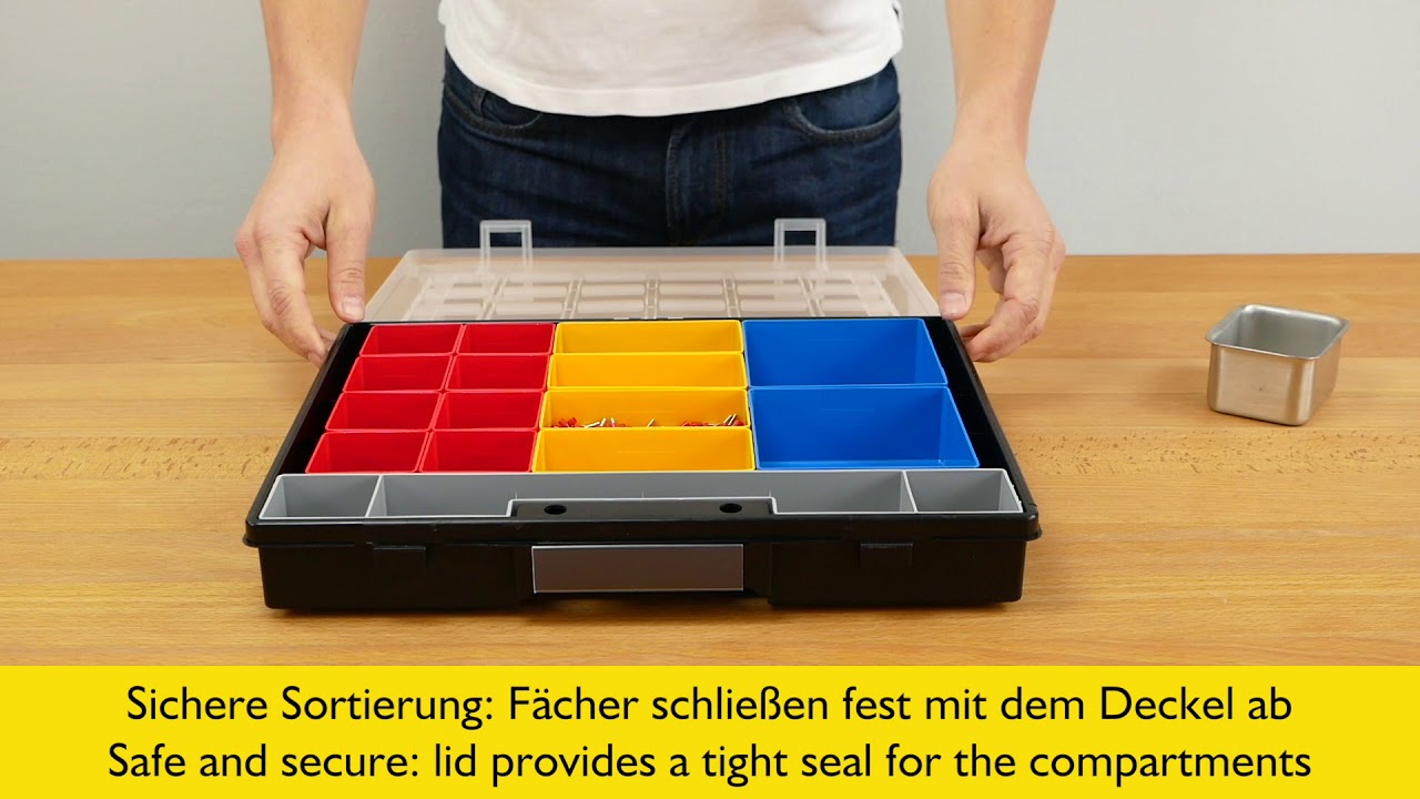Allit EuroPlus Flex 37 Sortimentskasten mit Einsatzboxen / Organiser ...