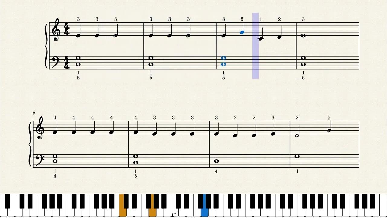 Jingle Bells - Beginner Piano Sight Reading Tutorial - YouTube