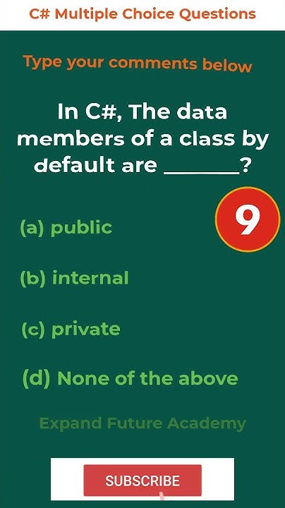 C Multiple Choice Question 024 Expand Future Academy Shorts Csharp Dotnet Programming