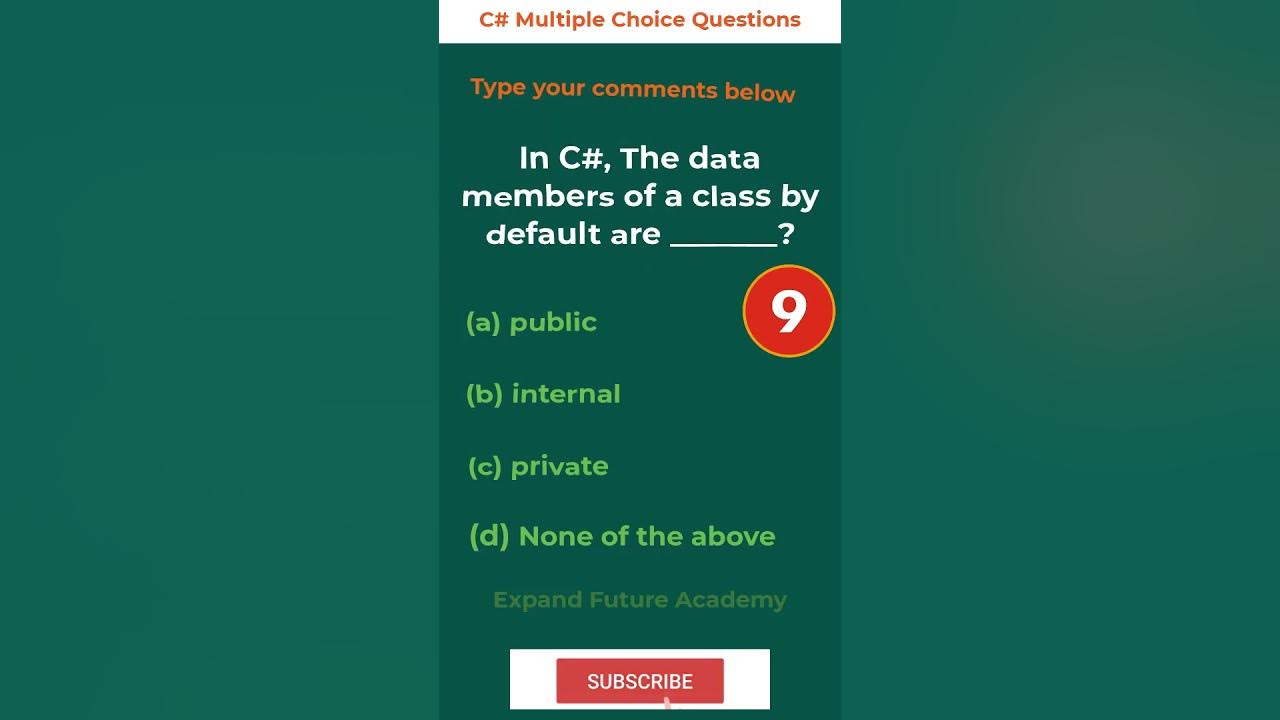 C Multiple Choice Question 024 Expand Future Academy Shorts Csharp Dotnet Programming