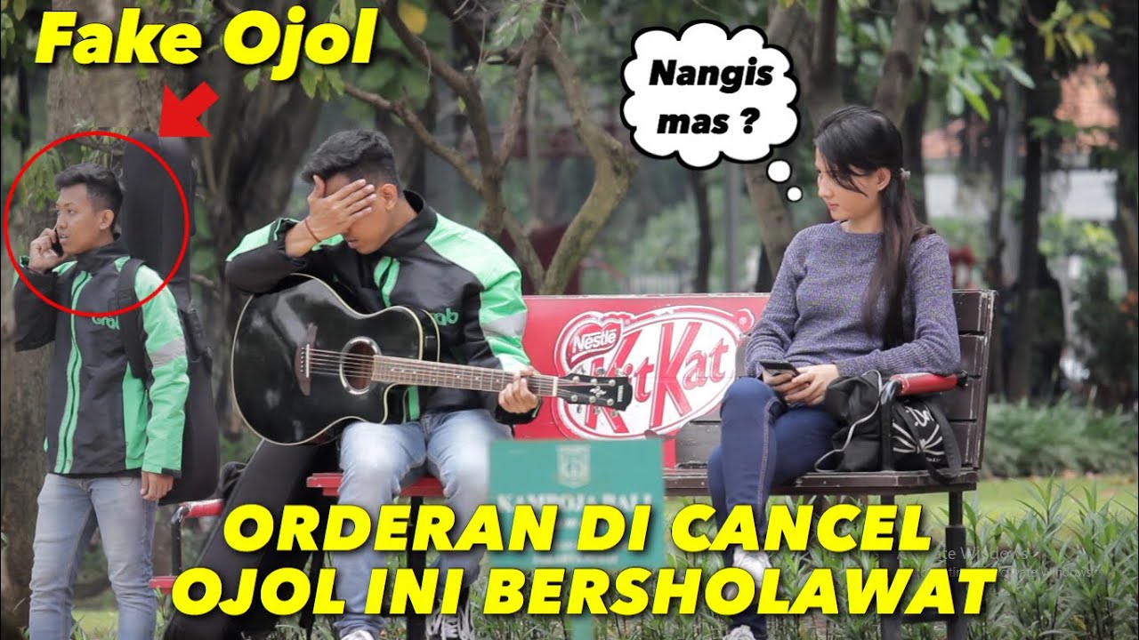 Orderan di cancel !! Ojol ini bersholawat sampe nangis - YouTube