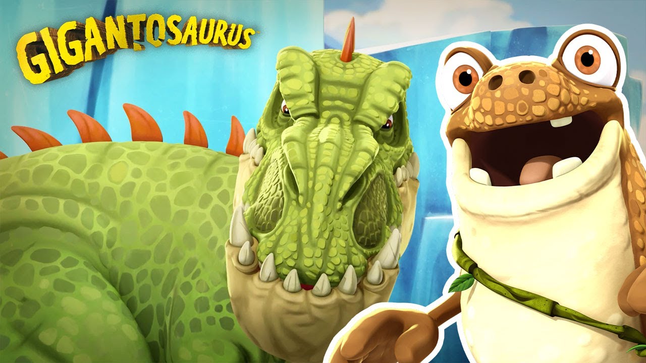 Mazu and Rocky are determined to safeguard Giganto | Dinosaurs Cartoons ...