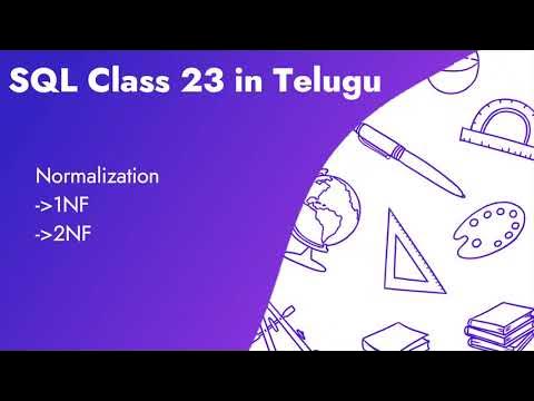 SQL Class 23 in Telugu/ DBMS / Normalization / 1NF /2 NF - YouTube