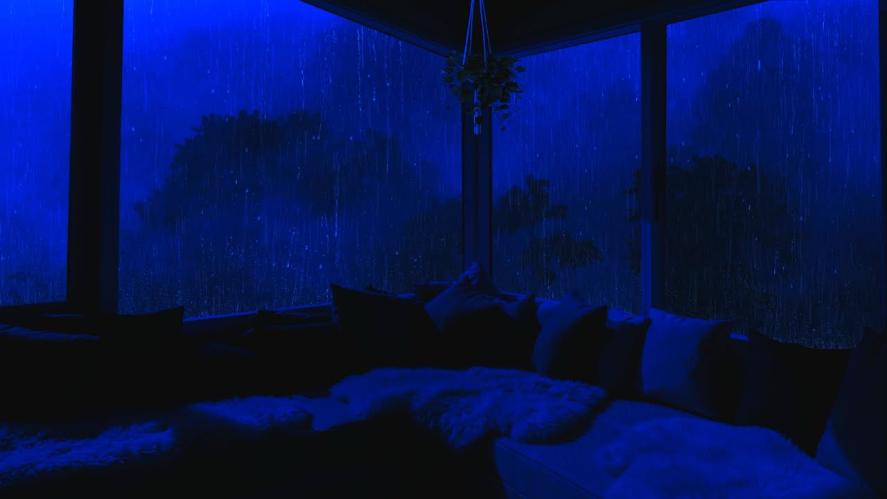 Very Strong Rain and Thunder in Quiet Farm House-Get some Sleep in Deep ...