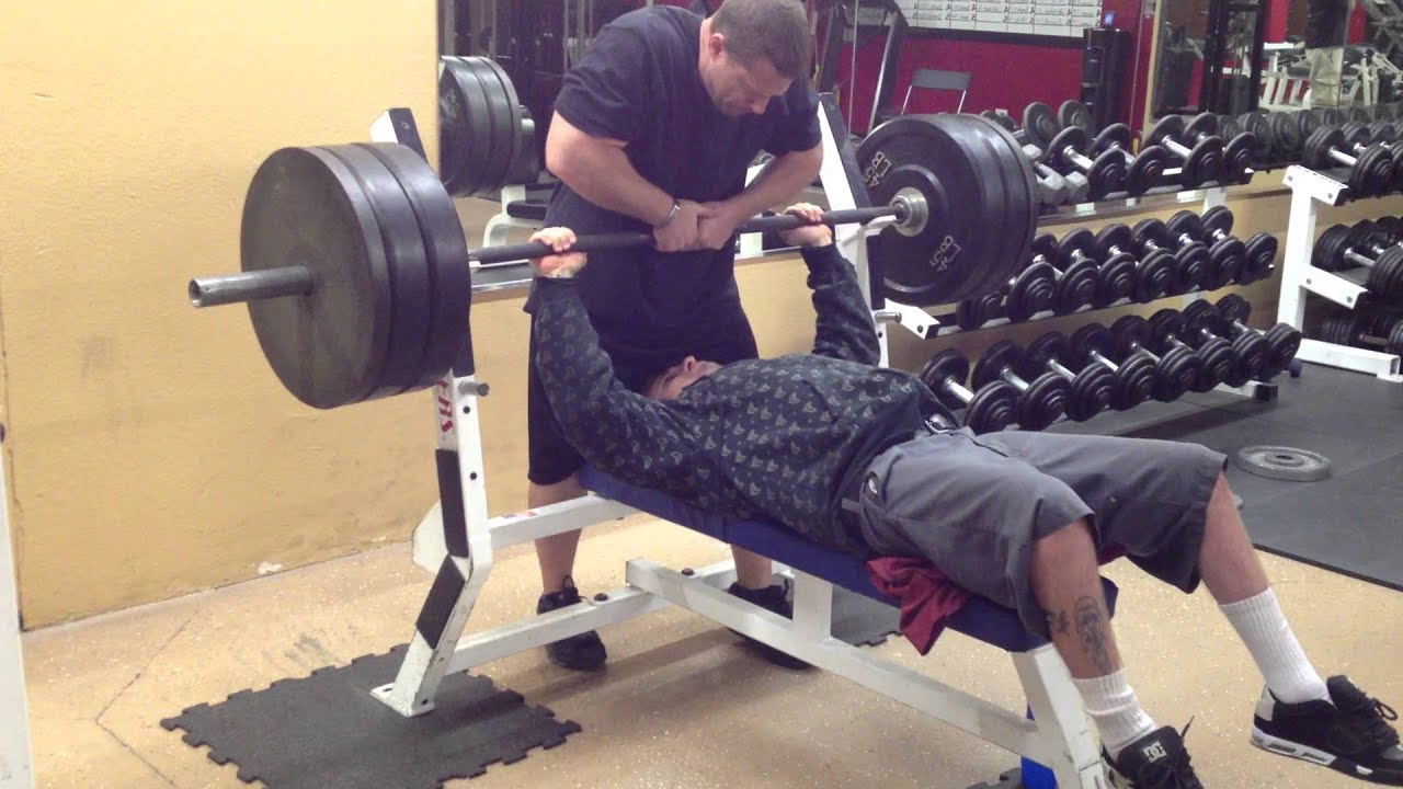 James 315lbs bench press at Xtreme Solutions Gym - YouTube