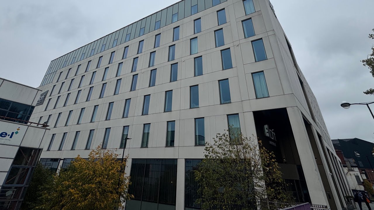 Aloft Birmingham Eastside – Lobby Walkthrough & Breakfast Review - YouTube