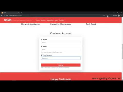 Create Database and Connection for Online Service Management System PHP ...