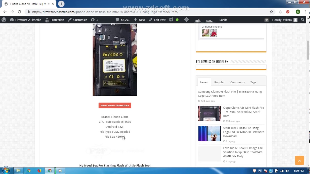 Iphone Clone XR Flash File MT6580 Hang Logo Fix Firmware Download 100% ...