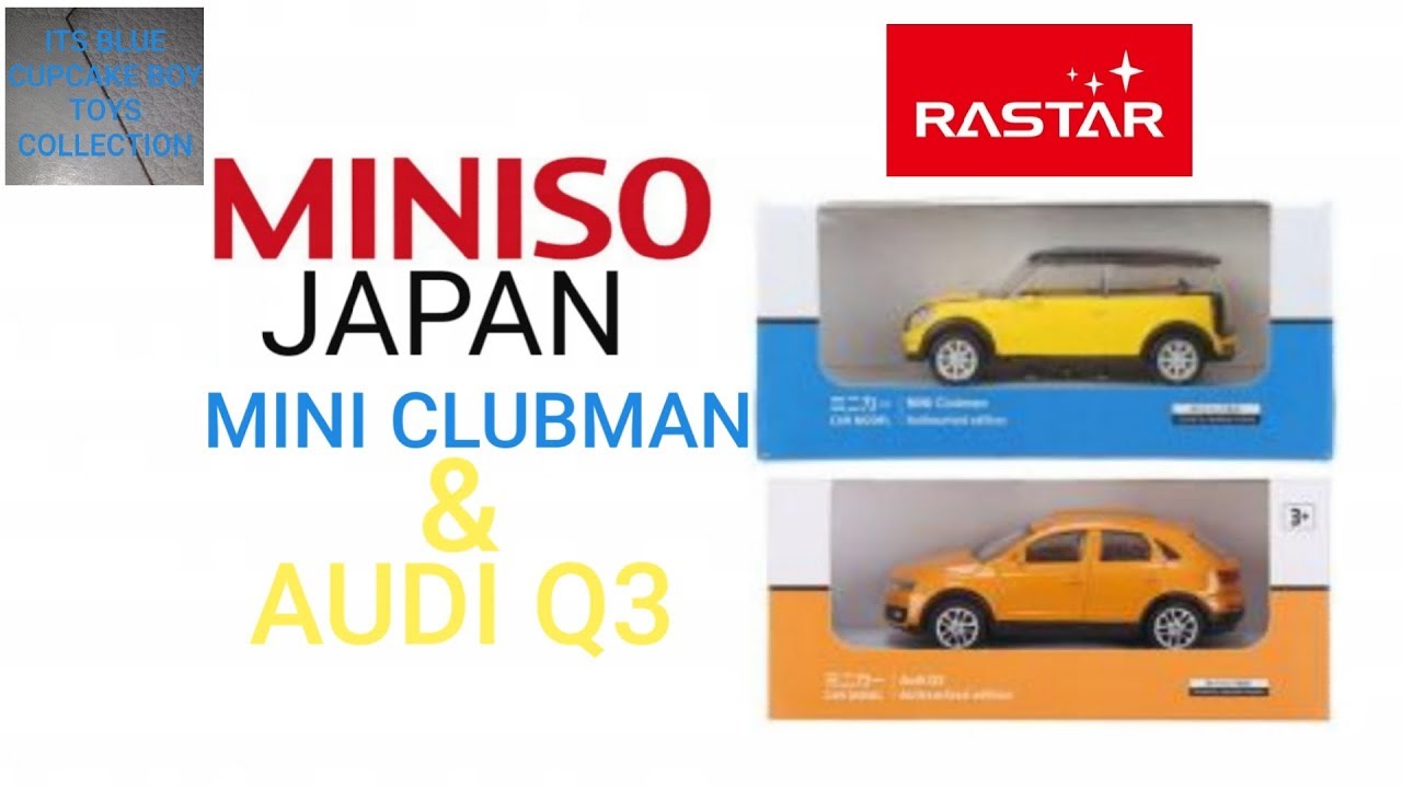 Miniso Rastar Toy Car 2 Cars Collect All 4 Cars Mini Clubman & Audi Q3 ...