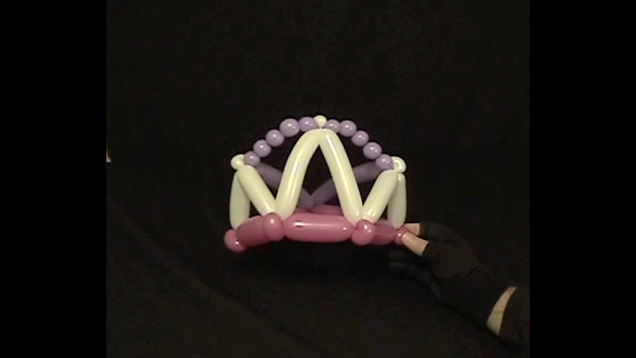 Learn how to make a balloon animal Princess Crown using balloon twisting - YouTube